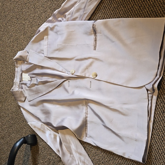 H&M | Jackets & Coats | Hm Y2k Oversized Shiny Blazer | Poshmark